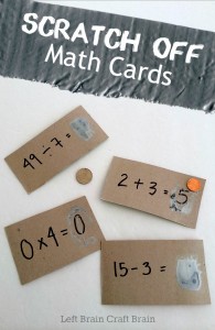 Scratch Off Math Cards - Left Brain Craft Brain