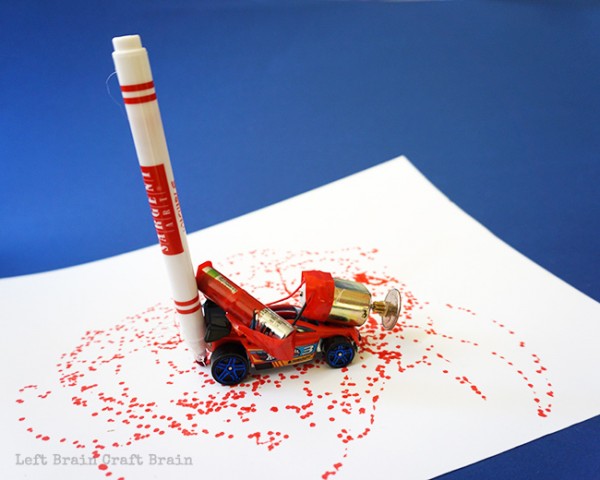 Upcycled Toy Car Marker Bots - Left Brain Craft Brain