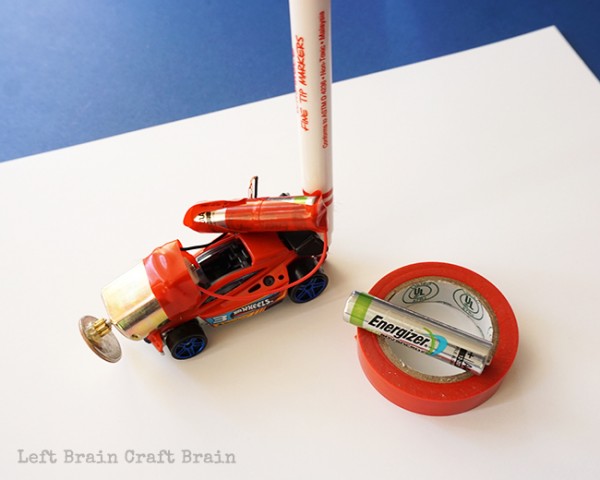 Upcycled Toy Car Marker Bots - Left Brain Craft Brain