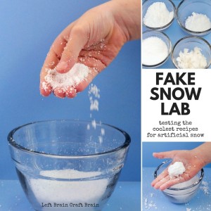 Fake Snow Lab - Testing the Best Recipes - Left Brain Craft Brain