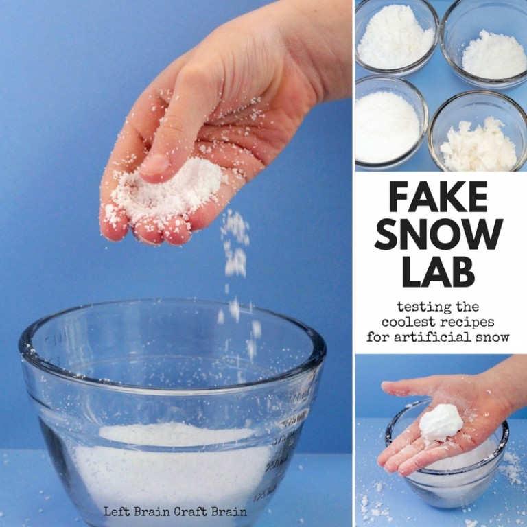 Fake Snow Lab - Testing the Best Recipes - Left Brain Craft Brain
