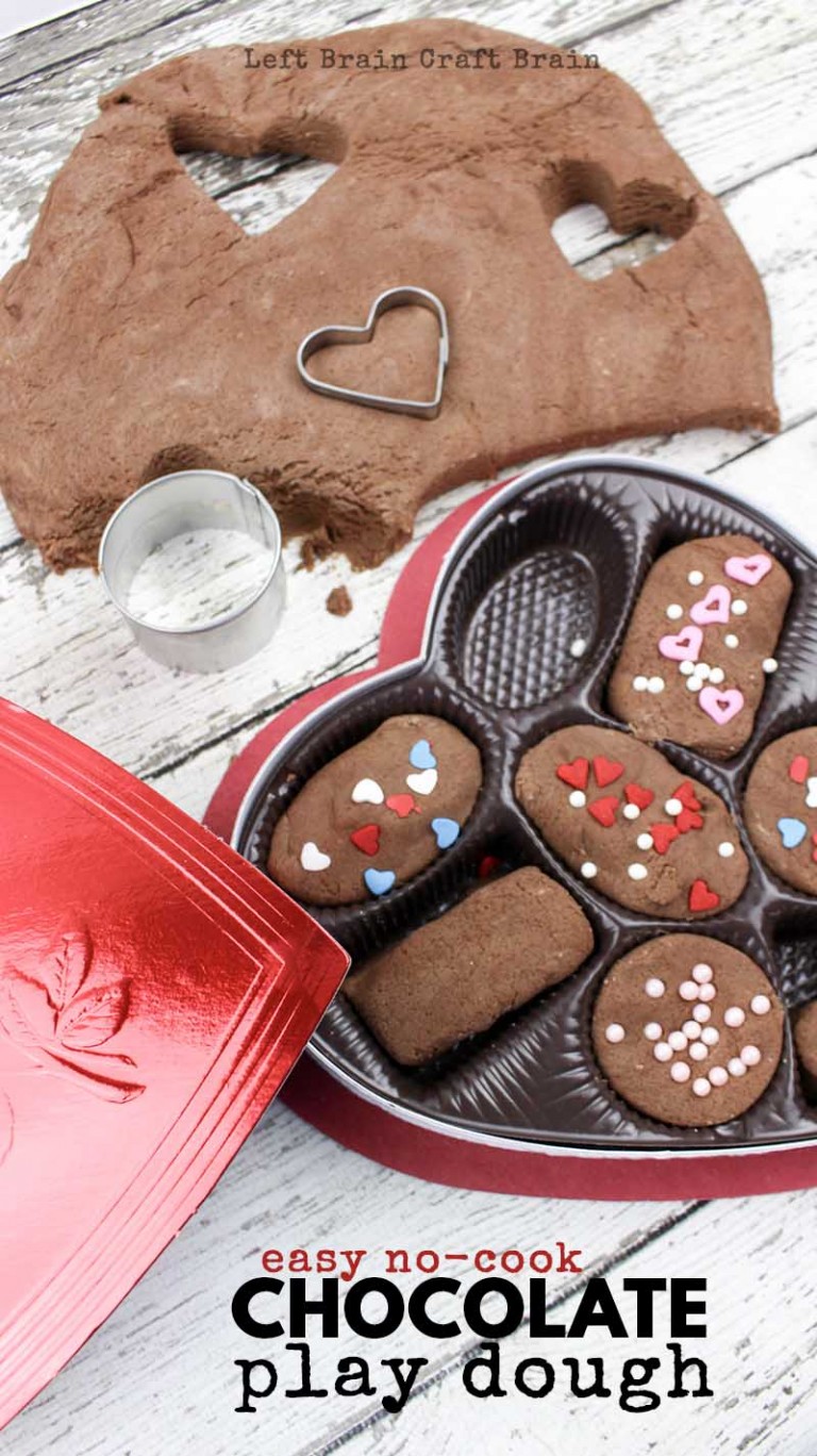 Chocolate Playdough for Valentine's Day - Left Brain Craft Brain