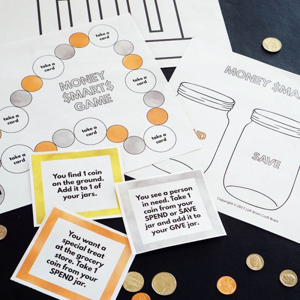 Money Smarts Money Math Game for Kids - Left Brain Craft Brain