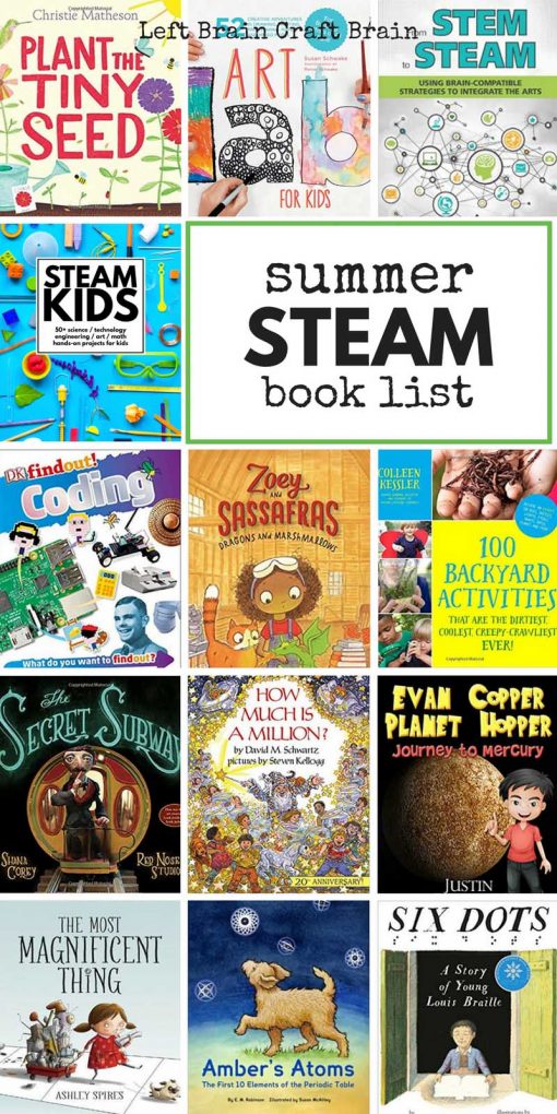 The Coolest Summer STEAM Book List for Kids - Left Brain Craft Brain