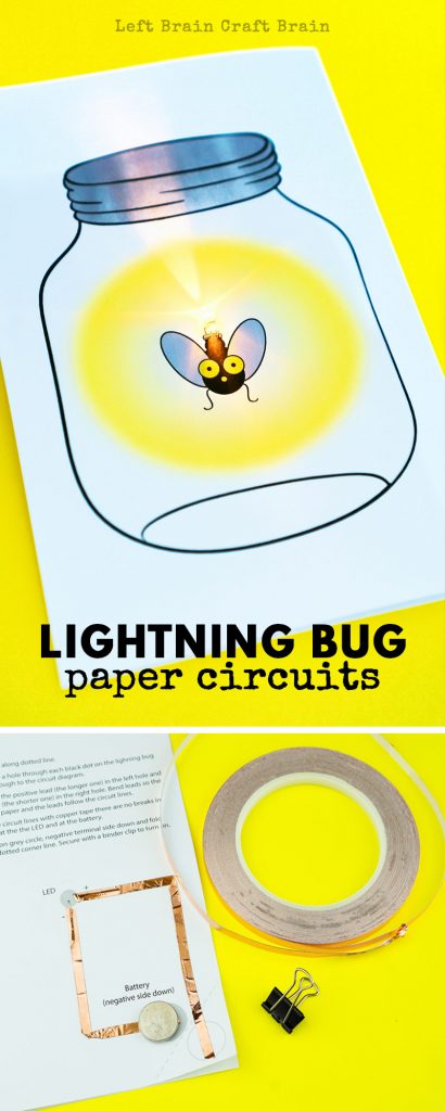 How to Make a Lightning Bug Paper Circuit Card - Left Brain Craft Brain