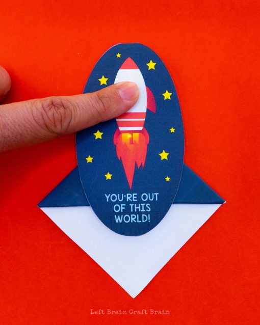 Light-Up Rocket Corner Bookmark - Left Brain Craft Brain