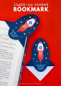 Light-Up Rocket Corner Bookmark - Left Brain Craft Brain