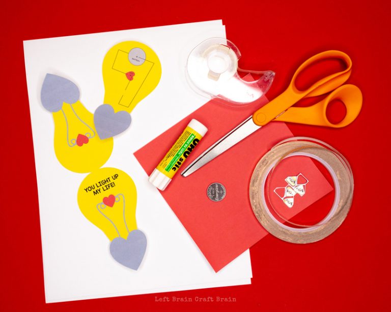 Light Up Valentine Corner Bookmark - Left Brain Craft Brain