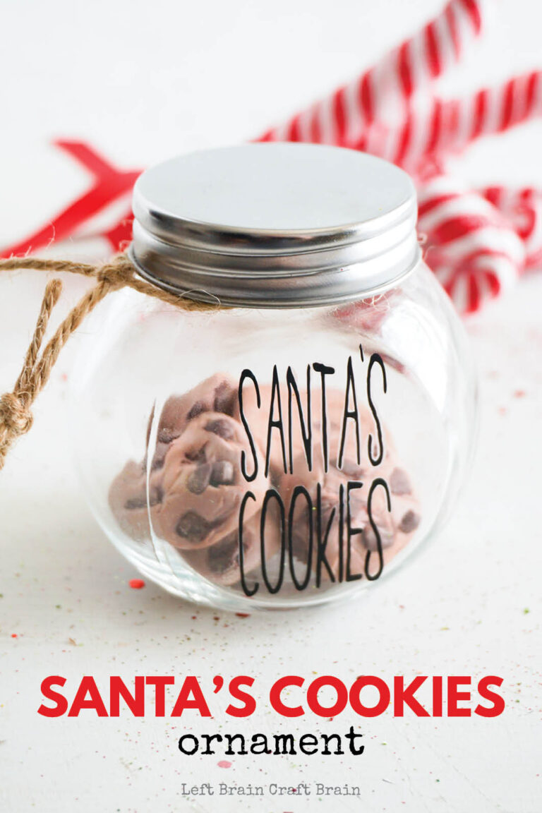 Santa's Cookies DIY Christmas Ornament - Left Brain Craft Brain
