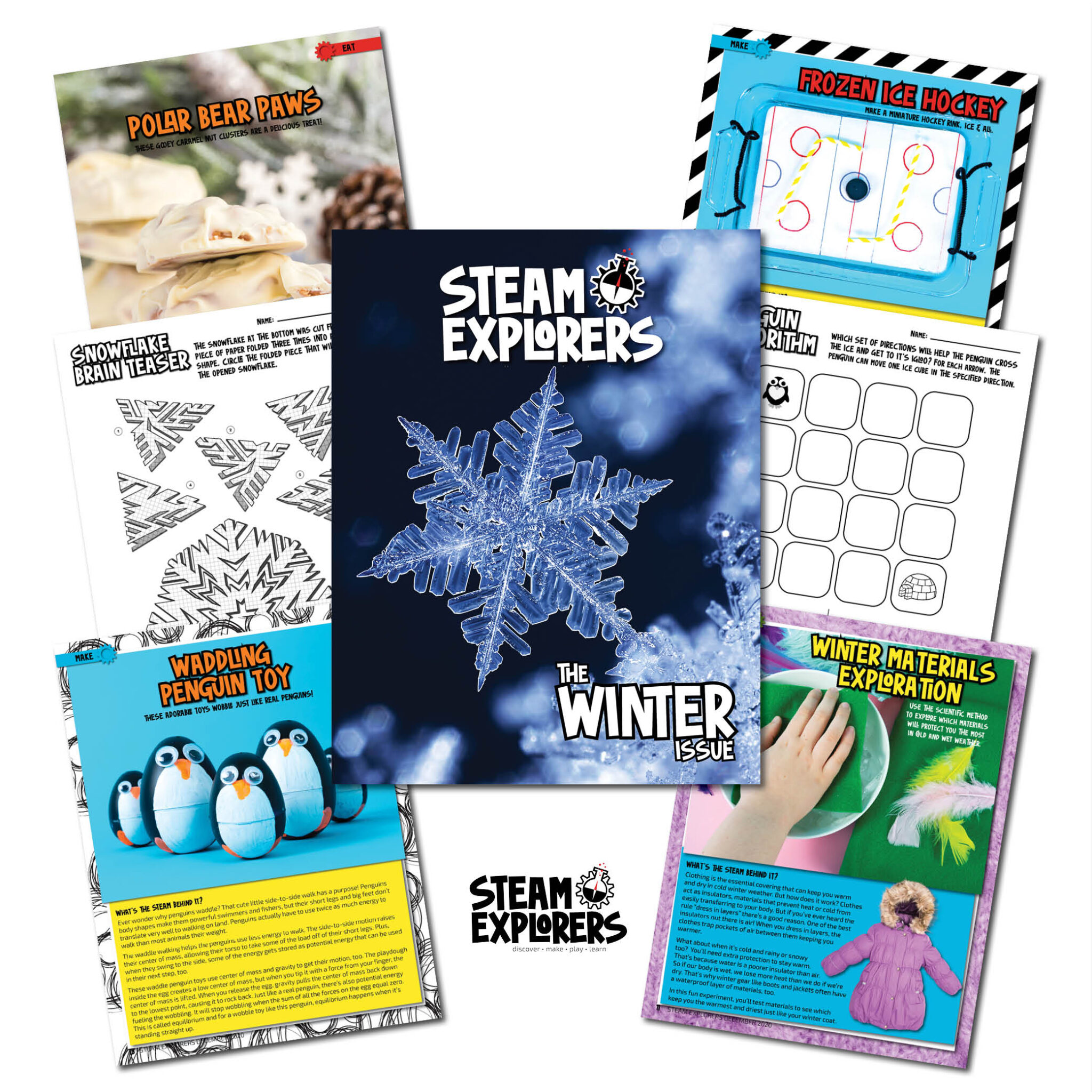 STEAM Explorers Winter Activities for Kids Printable Thank You - Left ...
