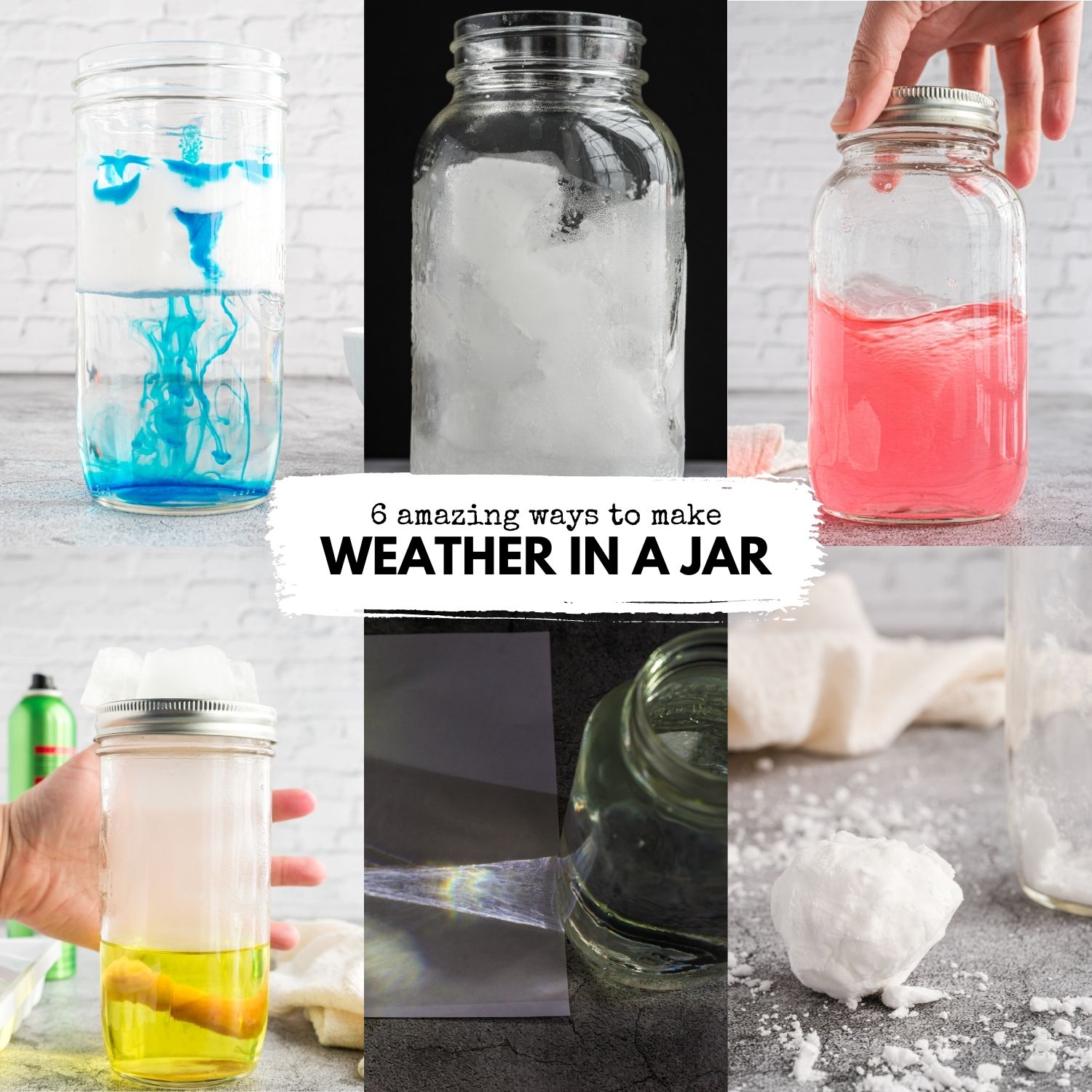 6 Amazing Ways To Make Weather In A Jar Left Brain Craft Brain 6 Amazing Ways To Make Weather In A Jar Left Brain Craft Brain