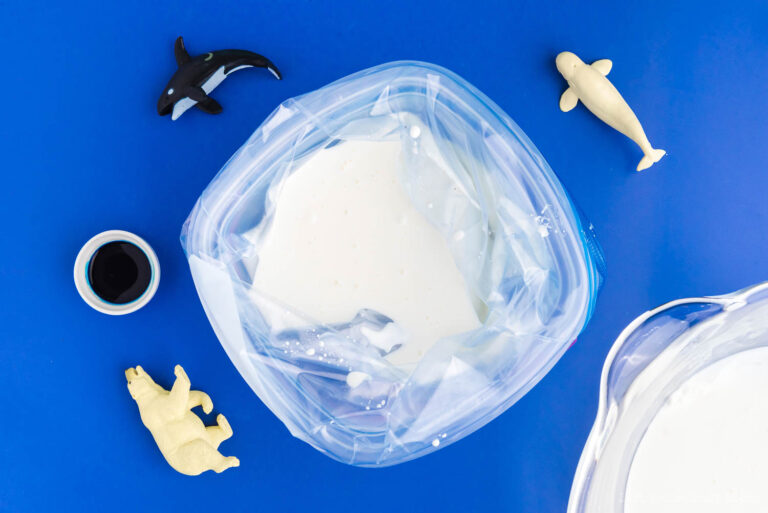 Polar Oobleck Science Sensory Play - Left Brain Craft Brain