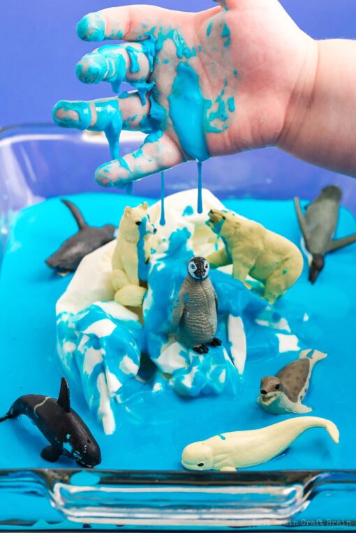 Polar Oobleck Science Sensory Play - Left Brain Craft Brain