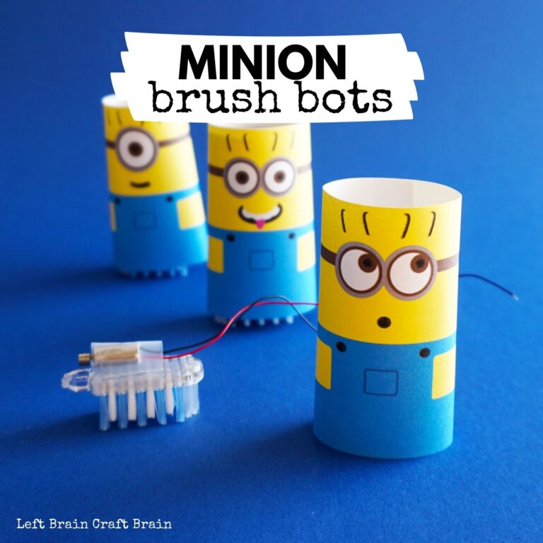 Minion Brush Bots - Left Brain Craft Brain